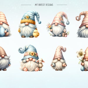 31 Easter Gnomes Clipart Set - High Resolution Spring Gnome Clip Art ...