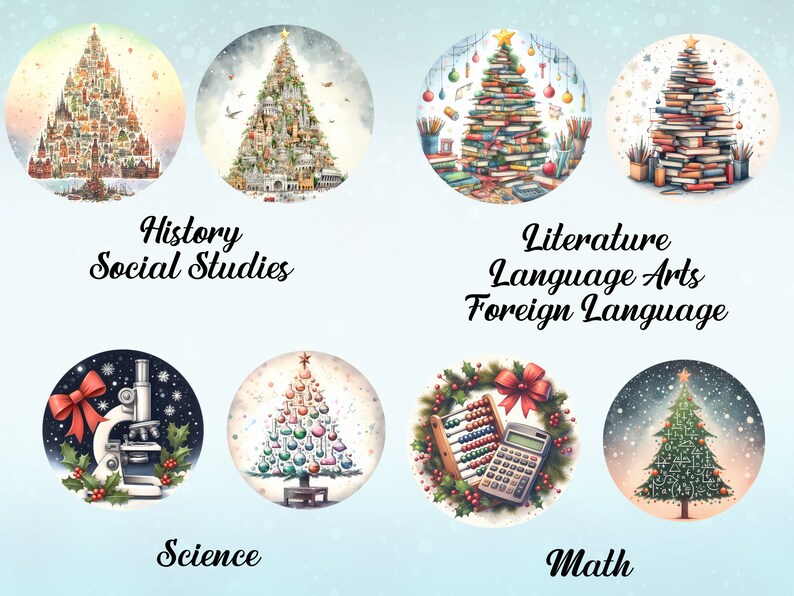30 School and Teacher Round Ornament PNG Bundle - Sublimation Ornament ...