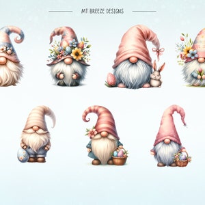 31 Easter Gnomes Clipart Set - High Resolution Spring Gnome Clip Art ...
