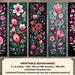 Boho Flowers PRINTABLE Bookmarks, Floral Folk Art JPG Bookmark Set, Png ...