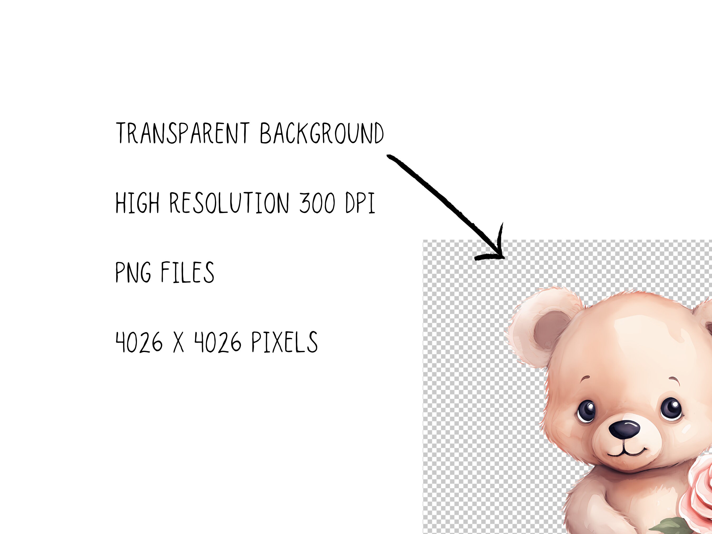 21 Valentine Bears Clipart Set - High Resolution Cute Teddy Bear ...