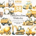 38 Construction Vehicle Clipart Set - Excavator, Dump Truck Clip Art ...
