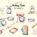 Baking Watercolor Clipart Set - 32 High Resolution Kitchen and Bakery ...