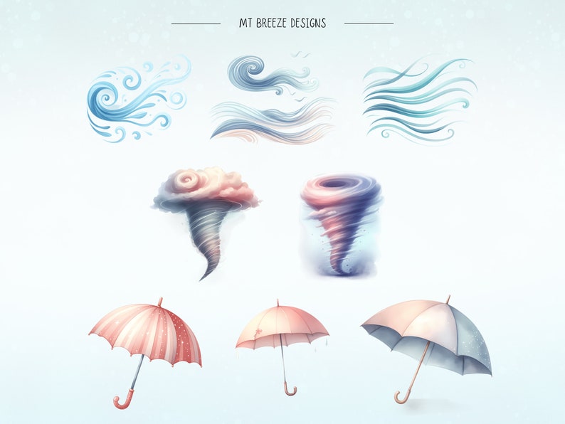 53 Weather Clipart Set - Cute Sun, Moon, and Rain Cloud Clip Art PNG ...