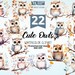 25 Cute Owls Watercolor Clipart Set, High Resolution Leaves and Owl ...