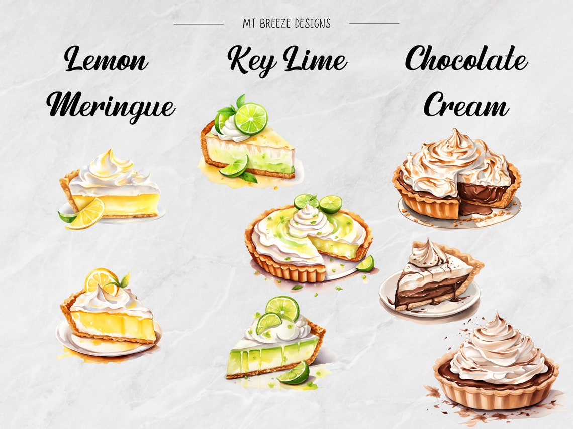 Fall Pies Watercolor Clipart Set, High Resolution Thanksgiving Pumpkin ...