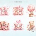 21 Valentine Bears Clipart Set High Resolution Cute Teddy Bear ...