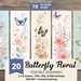 Butterfly Floral PRINTABLE Bookmarks, High Resolution Digital Download ...