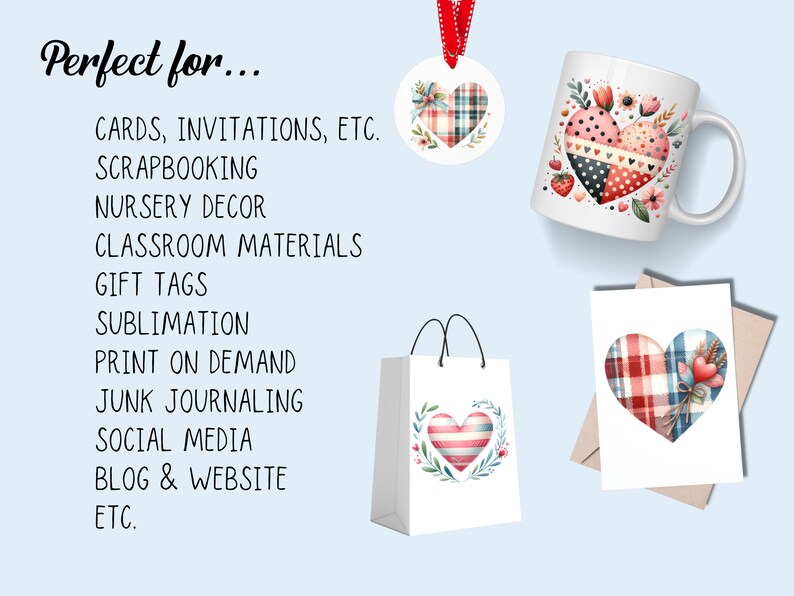 41 Country Hearts Watercolor Clipart Set, Cottagecore Valentine Heart ...