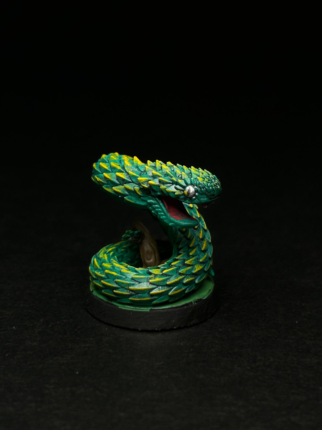 Giant Snake Miniature / Hand Painted / DND D&D Dungeons and Dragons ...