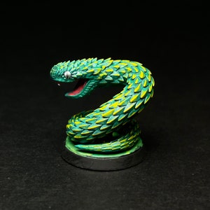 Giant Snake Miniature / Hand Painted / DND D&D Dungeons and Dragons ...