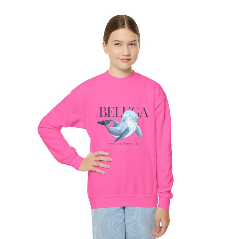 Beluga Whale Kids Sweatshirt, Ocean Animal Top, Kids Clothing, Child's ...