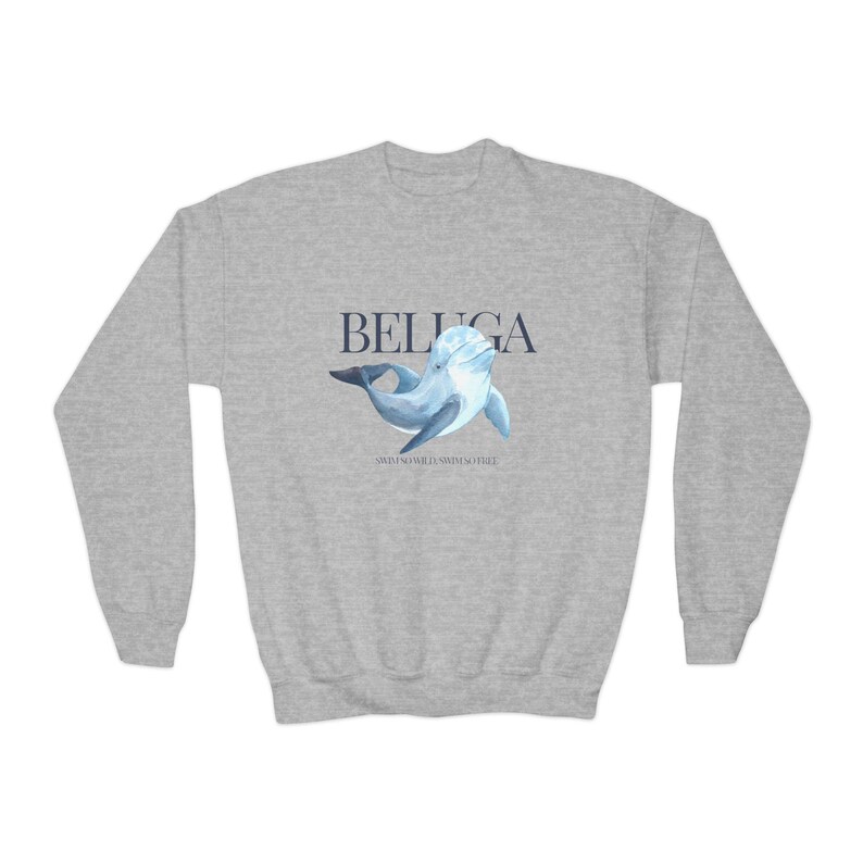 Beluga Whale Kids Sweatshirt, Ocean Animal Top, Kids Clothing, Child's ...