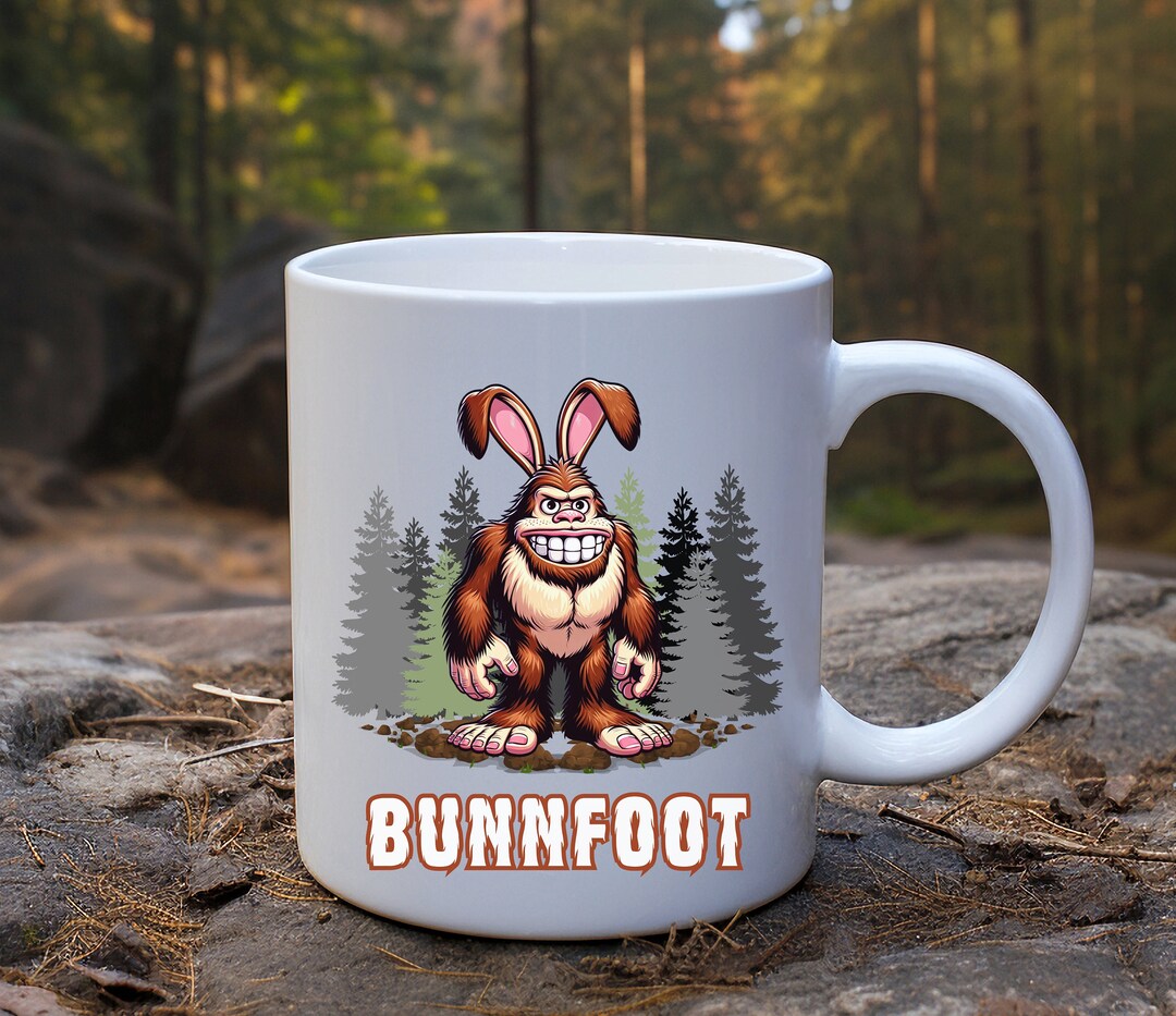 Bigfoot Parody Mug, Funny Rabbit Hybrid Mug, Mythical Creature Cup ...
