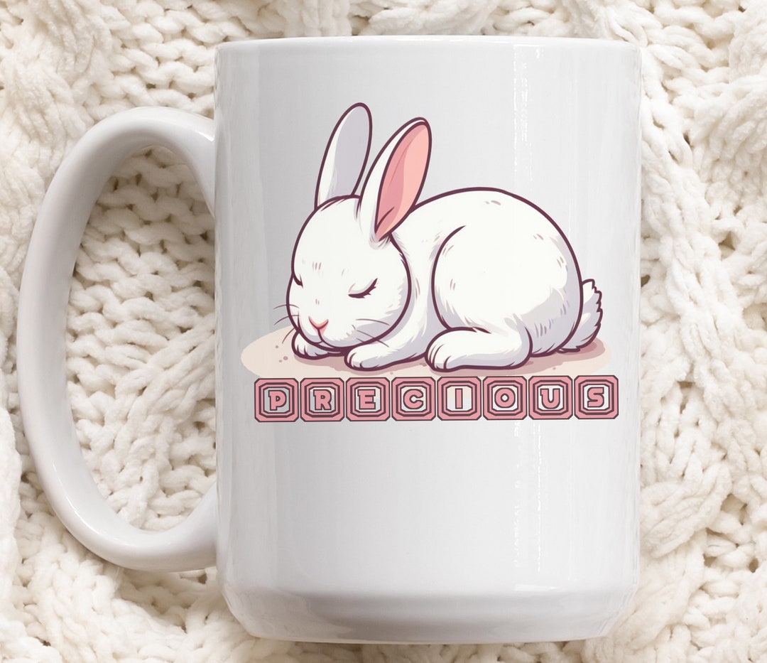 Precious Cute Rabbit Coffee Mug, Mother's Day Gift, Easter 2024 Mug ...