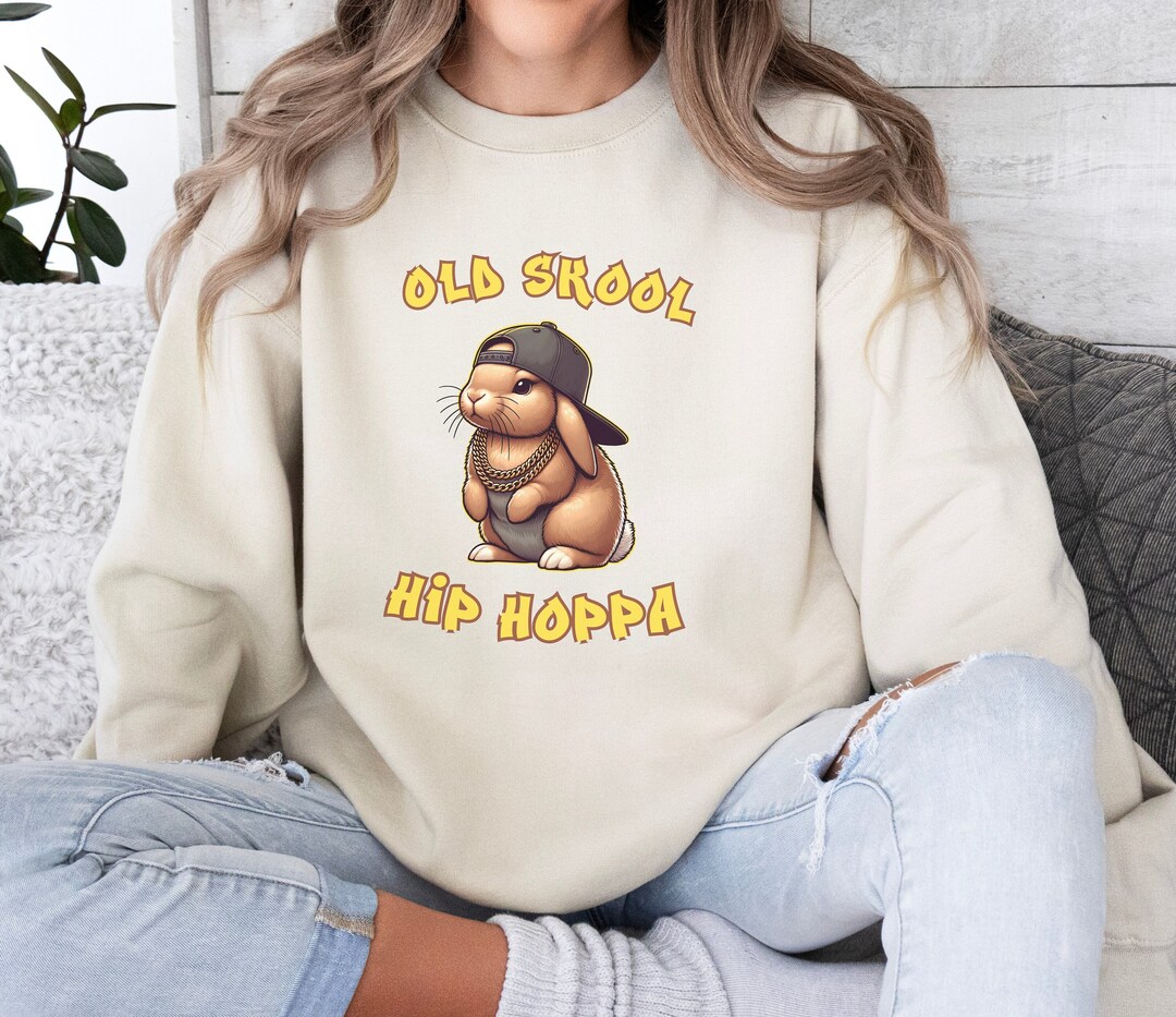 Old Skool Hip Hop, 90's Music Bunny, Funny Rapper Rabbit, Retro Hip Hop ...