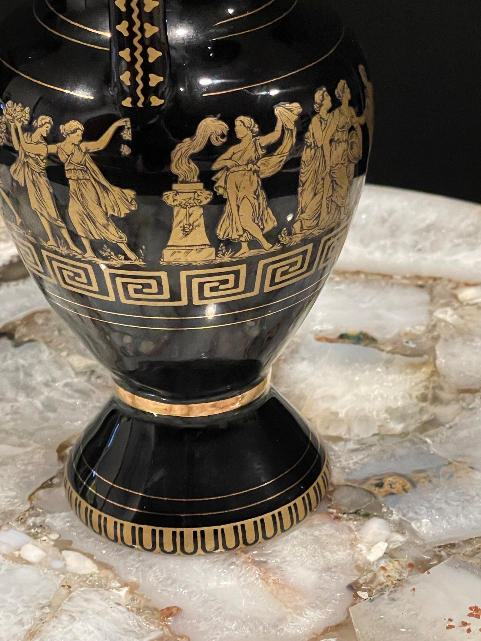 Vintage Vase Made in Greece 24 Karat Gold 7.5" - Etsy