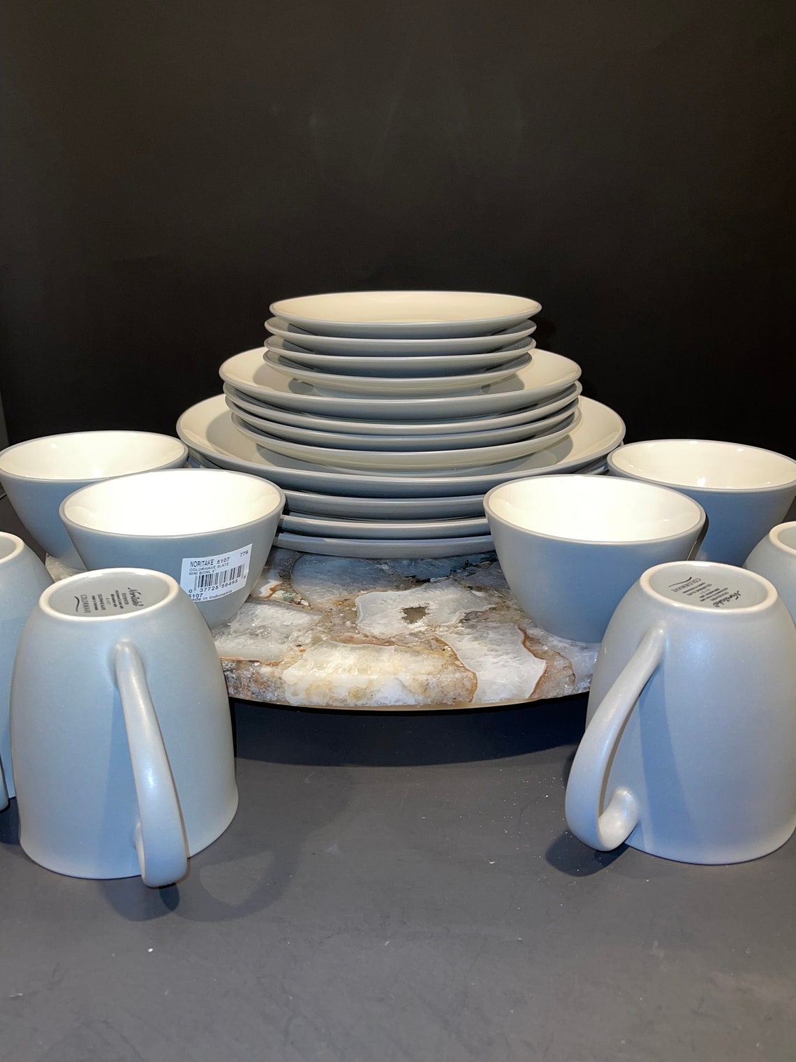 Noritake Colorwave Slate 20-piece Value Set in Slate - Etsy