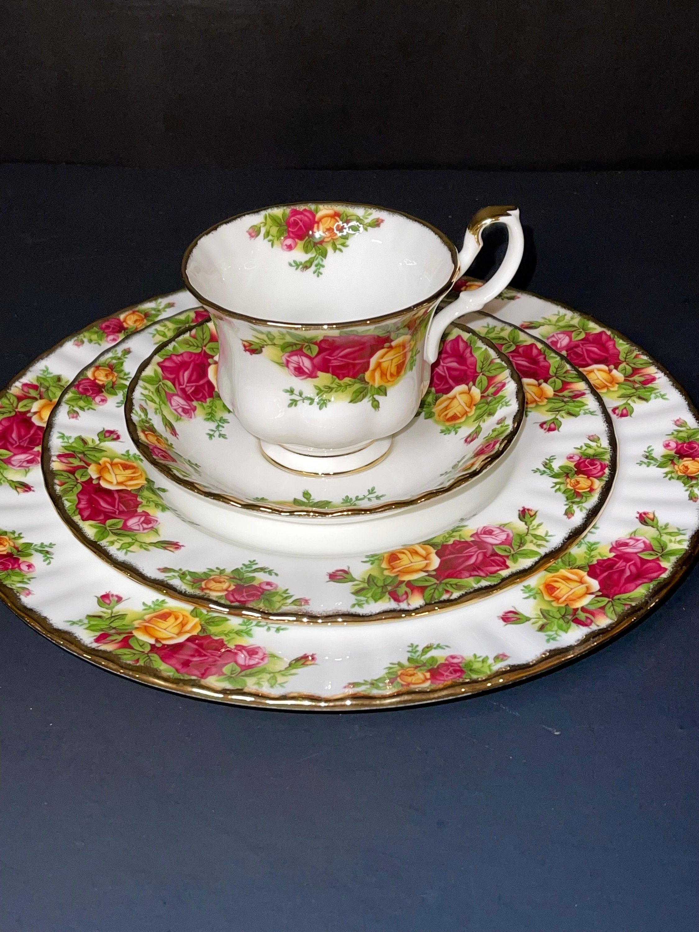 Royal Albert Old Country Roses Bone China 5pc - Etsy