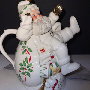 Santa Lenox Teapot - Etsy