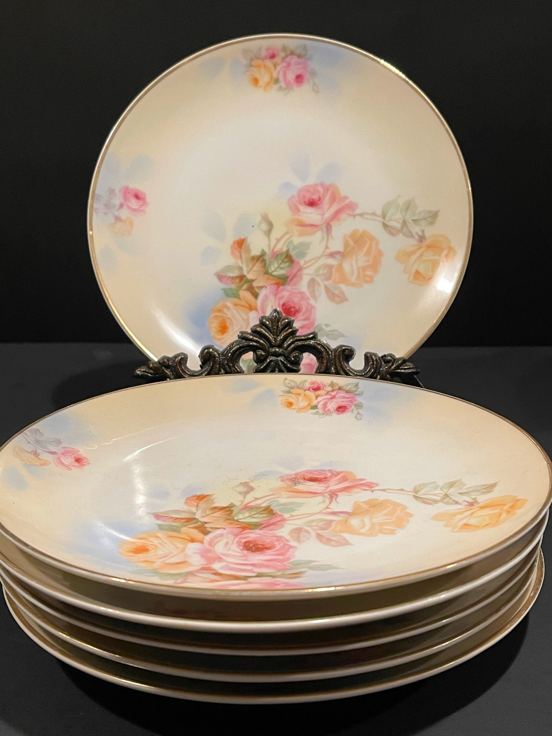 Vintage Royal Rudolstand Prussia Plates 8.5 Set of 6 - Etsy