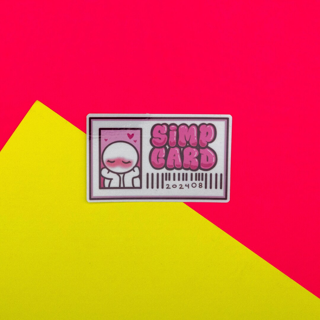 Simp Card Sticker - Etsy