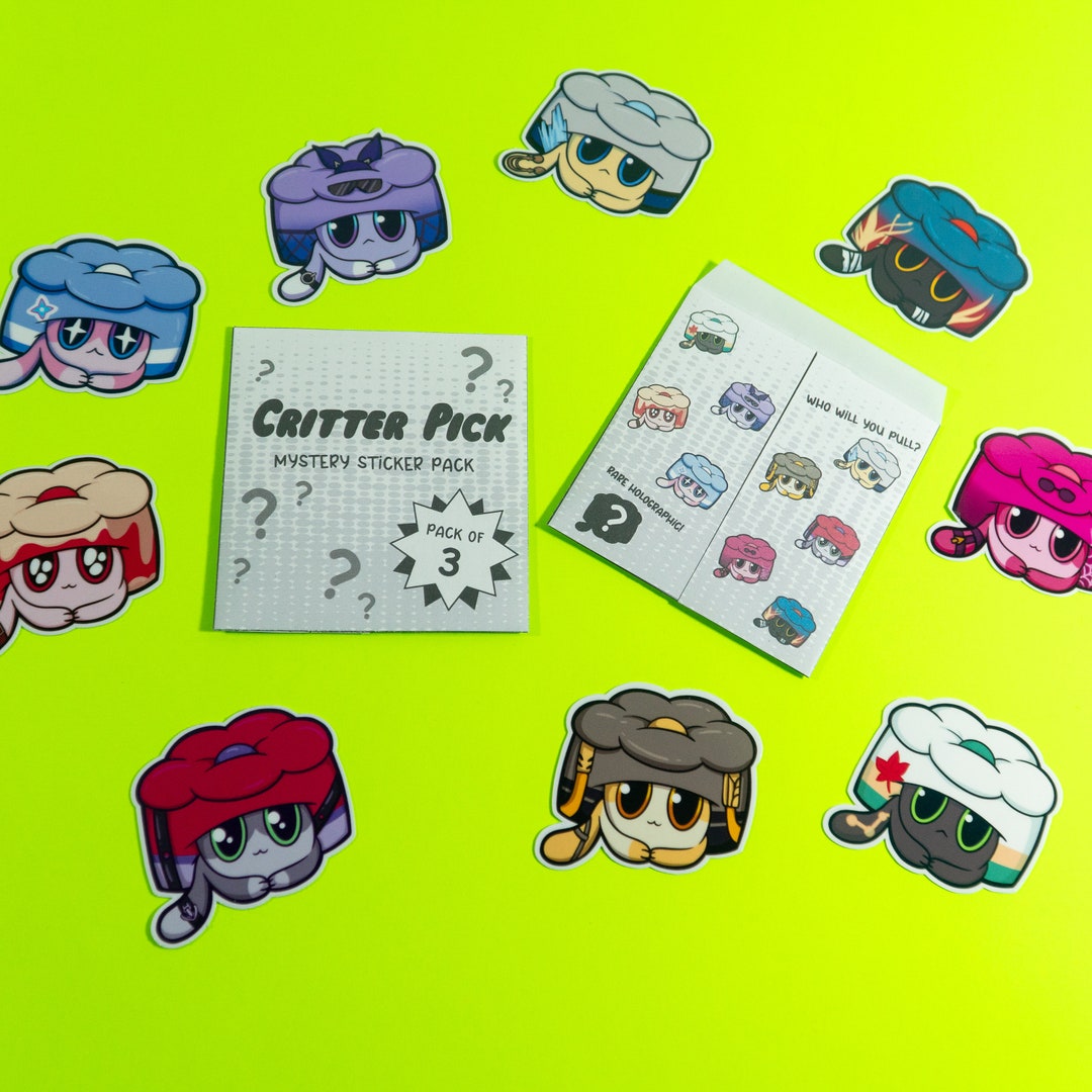 Critter Pick Mystery Sticker Pack - Etsy
