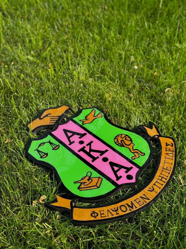 AKA Shield Wall Art Alpha Kappa Alpha Sorority, Inc. Wall Art Divine 9 ...