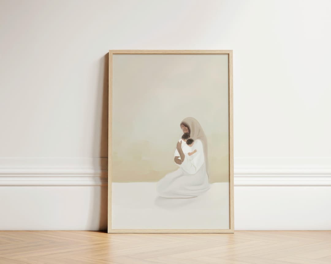 Jesus Holding Babies Print: Sympathy Gift, Child Loss Art (8x10 or 4x6 ...