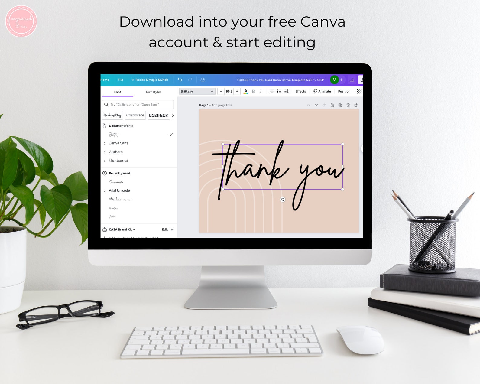 Thank You Card for Small Business, Editable Canva Template, Etsy ...