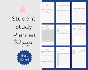 Student Study Planner, Study Planner, College Student Planner, School Planner, Student Printable ...