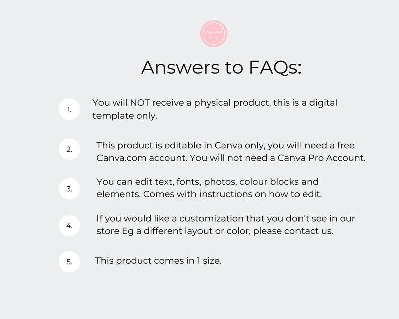 Thank You Card for Small Business, Editable Canva Template, Etsy ...