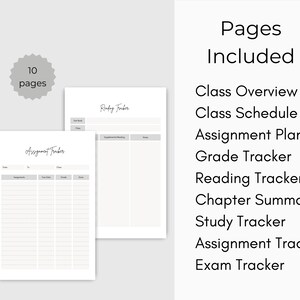 Student Study Planner, Study Planner, College Student Planner, School ...