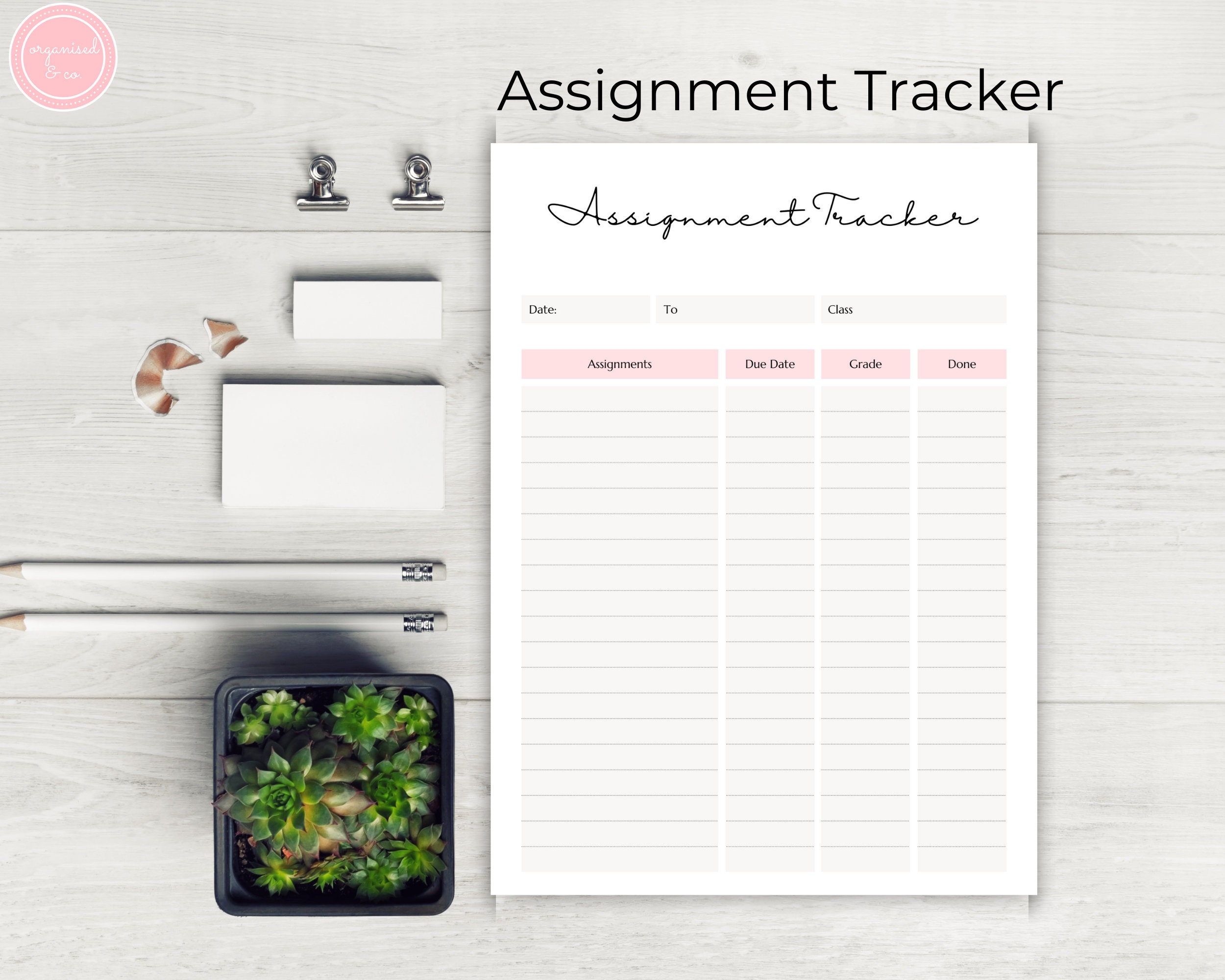 Student Study Planner, Study Planner, College Student Planner, School ...