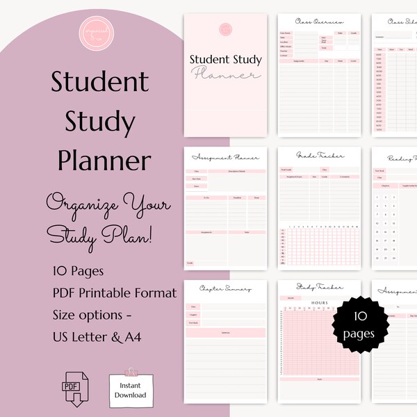 Study Planner - Etsy