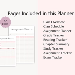 Student Study Planner, Study Planner, College Student Planner, School Planner, Student Printable ...