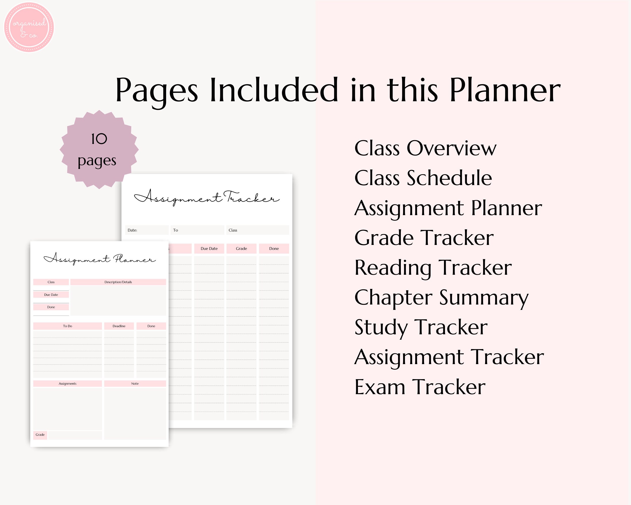 Student Study Planner Study Planner College Student Planner - Etsy