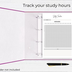 Student Study Planner, Study Planner, College Student Planner, School ...