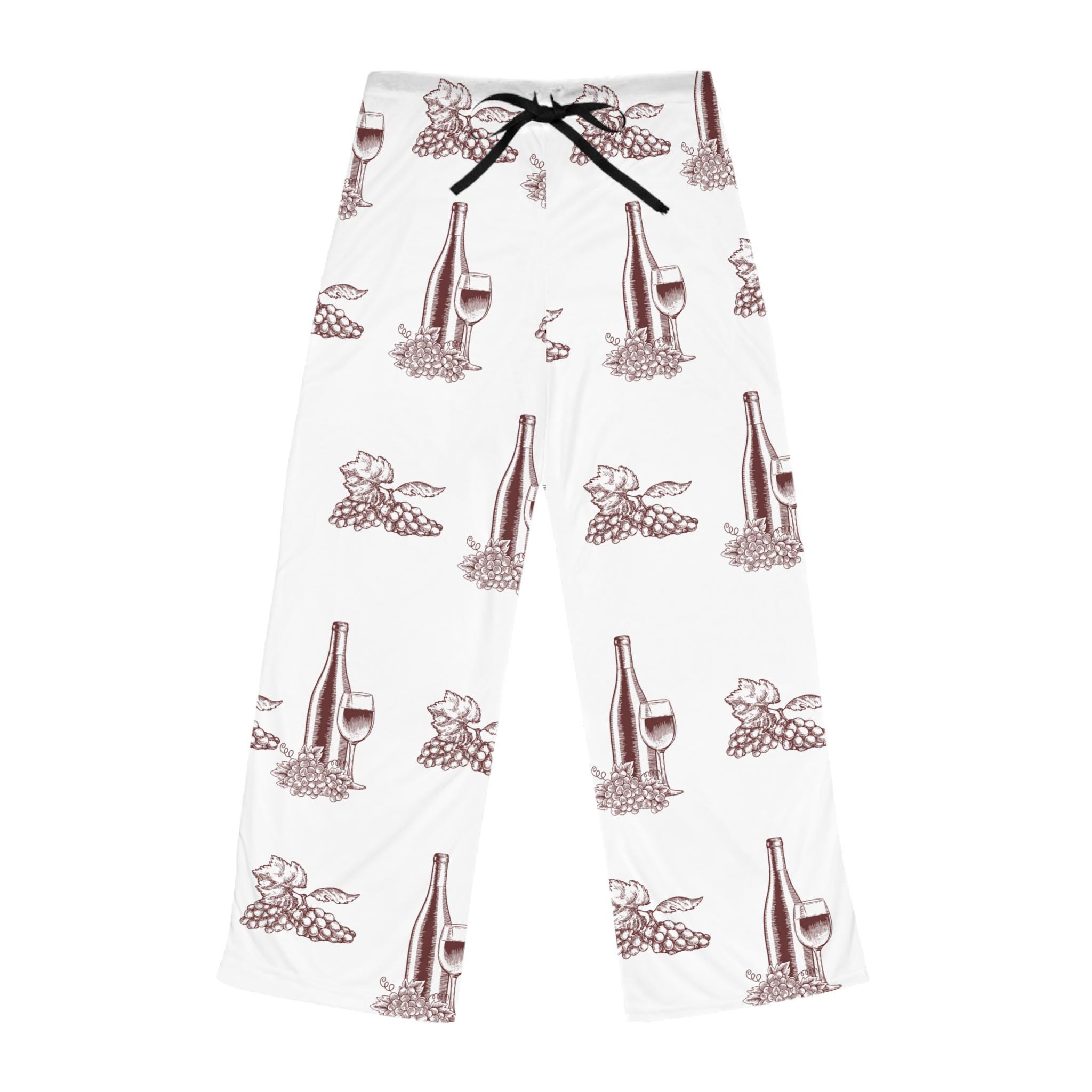 Wine Pajama Pants, Cozy Lounge Wear, Red Wine Lover Gift, Comfy ...