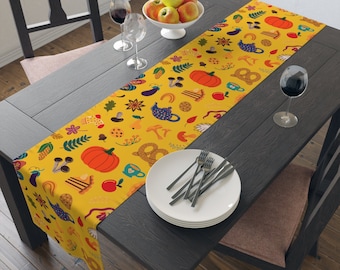 Palestine Tatreez Printed Embroidery Table Runner cotton, Poly, Table ...