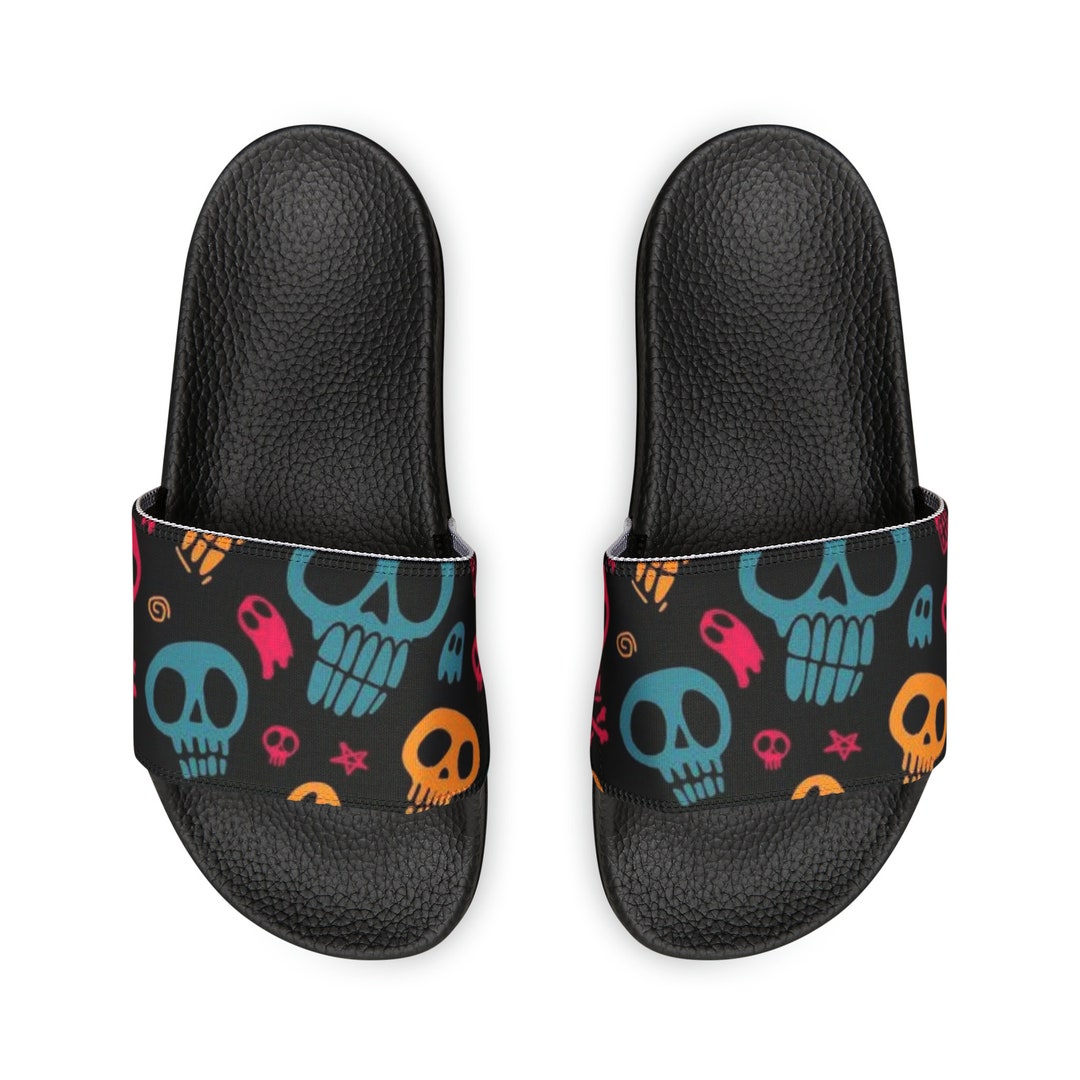 Men's PU Slide Sandalspumpkin Shoesmen's - Etsy