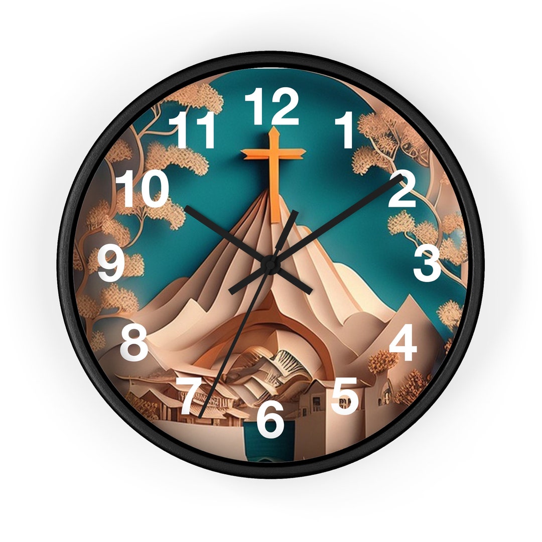 Wall Clockwooden Frame Wall Clocksilent Wall Clockwall - Etsy