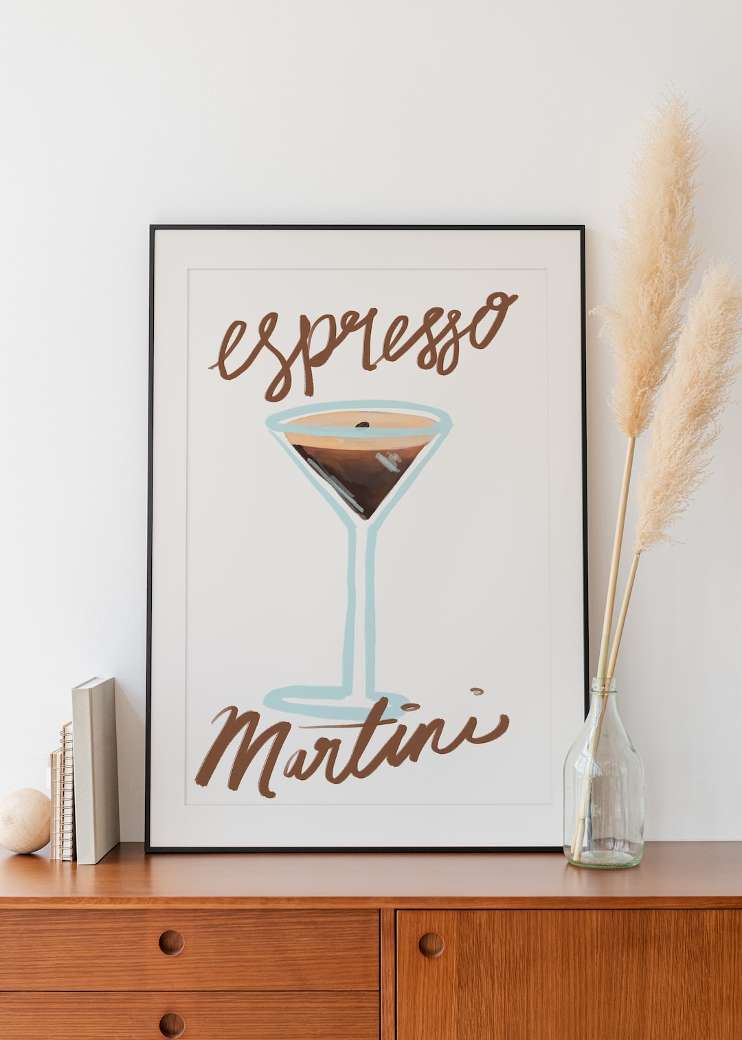 Espresso Martini Print Poster Bar Cart Decor Funky Cocktail Wall Art ...