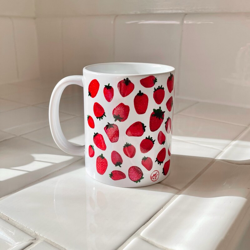 Strawberry Mugs - Etsy
