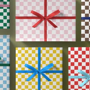 Checkered Wrapping Paper Checkered Pattern Checkerboard Geometric ...