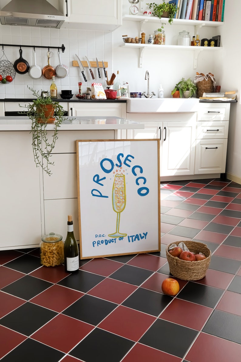 Prosecco Poster Prosecco Print Prosecco Art Champagne Wall Art Eclectic ...