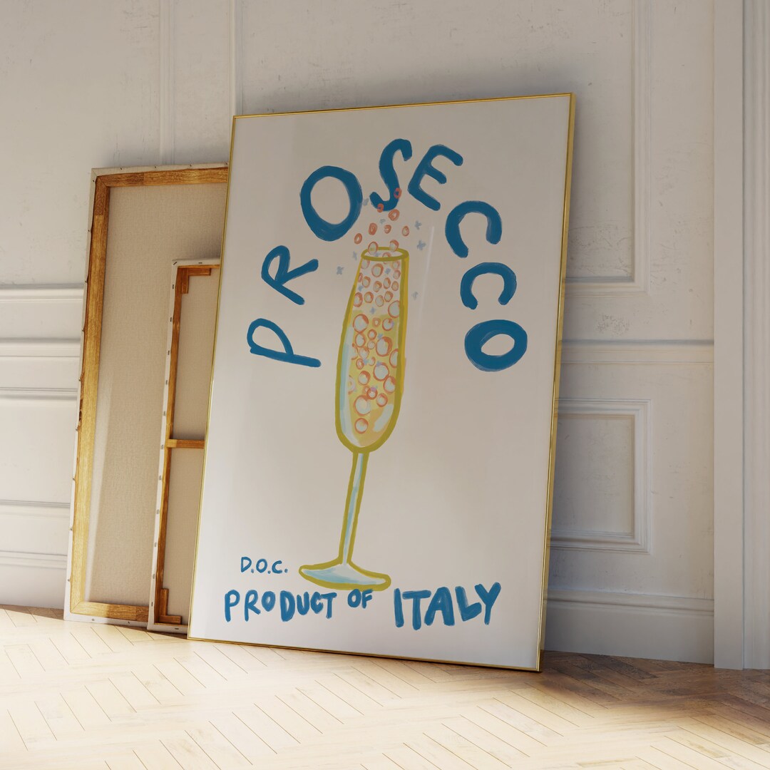 Prosecco Digital Prints Printable Drink Art Funky Champagne - Etsy