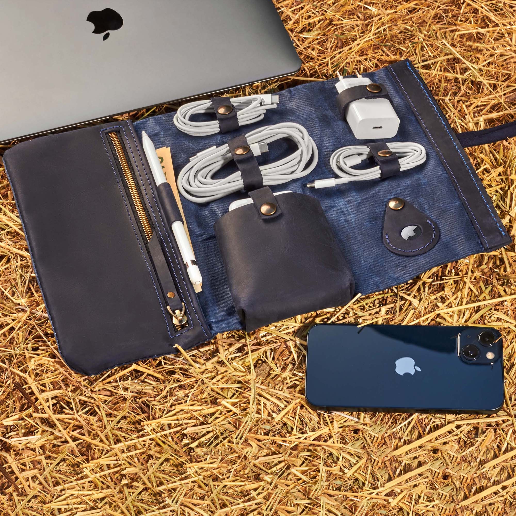 Travel Cord Organizer, Cable Organizer, Travel Case, Leather Tech ...