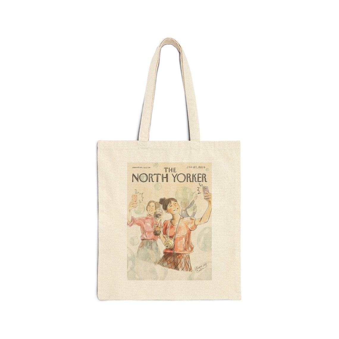 Cotton Canvas Tote Bag | Magazine Design Tote | Stylish Tote Bag | the ...