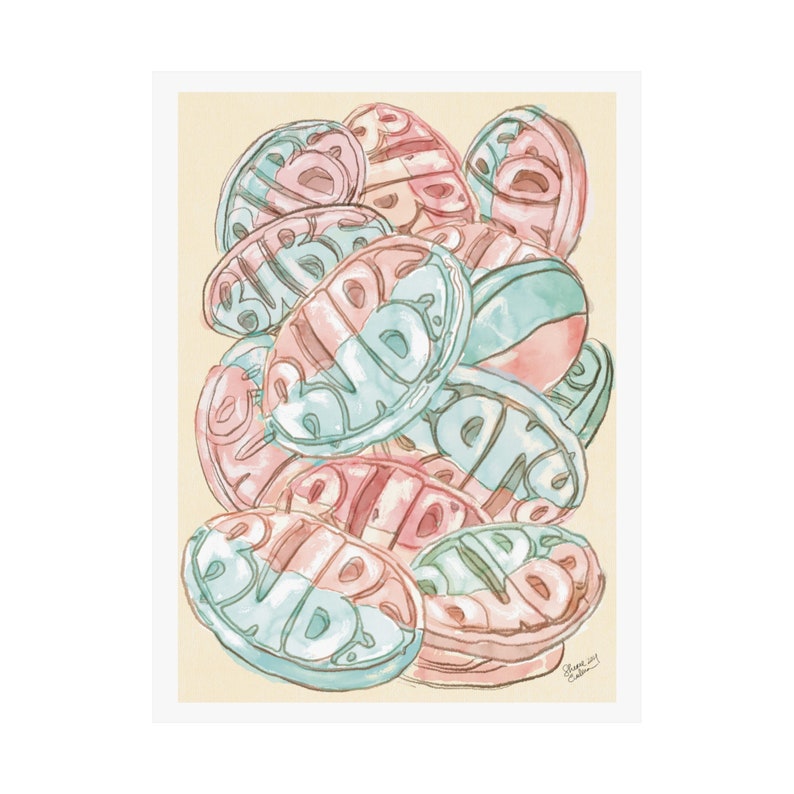 Bubs Swedish Candy Inspired Poster | Childhood Memory | Nostalgic ...